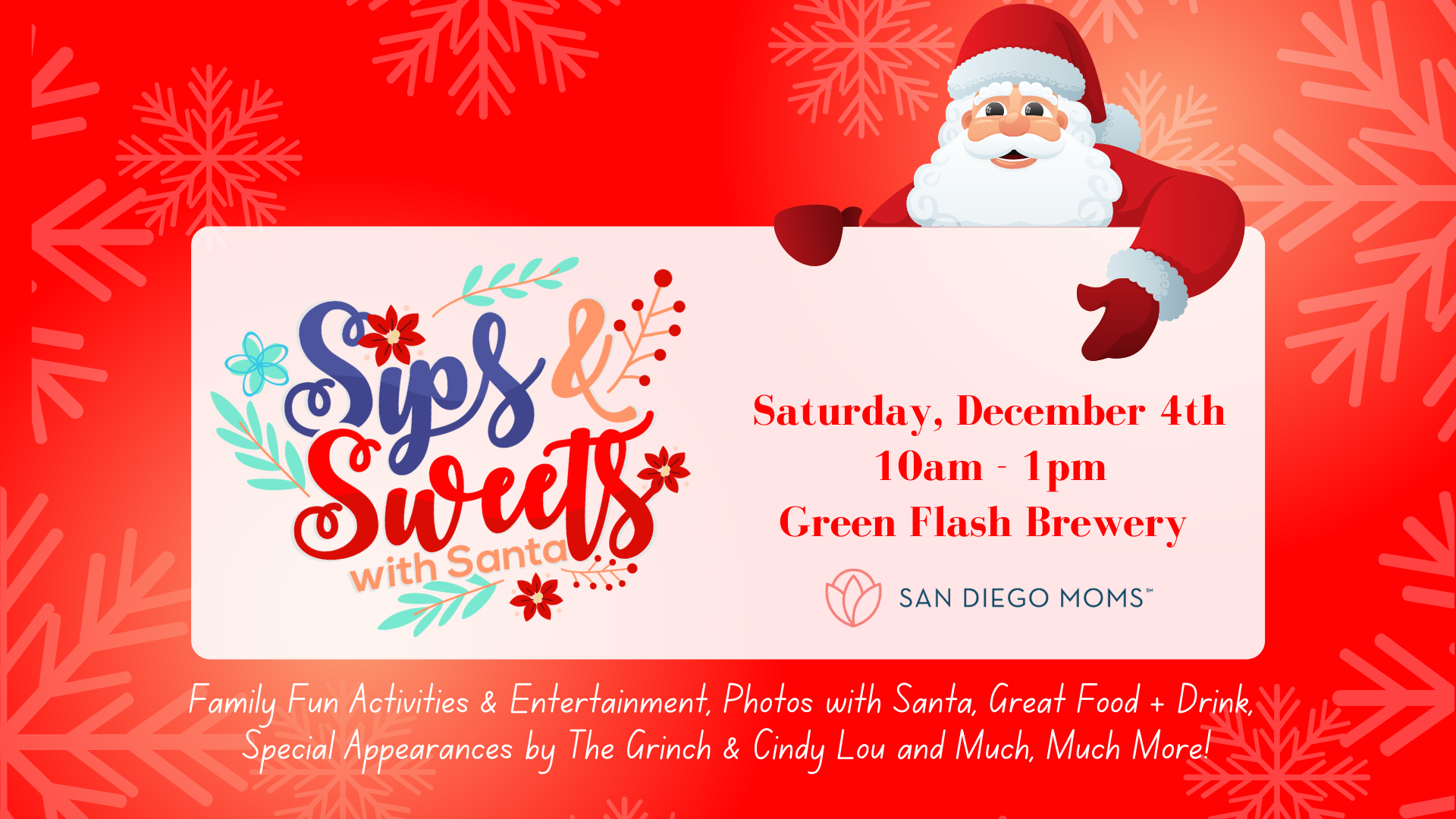 Sips & Sweets with Santa Set for December 4th!